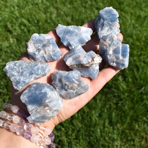 Smooth Blue Calcite, Raw Blue Calcite, Natural Blue Calcite, Mexican ...