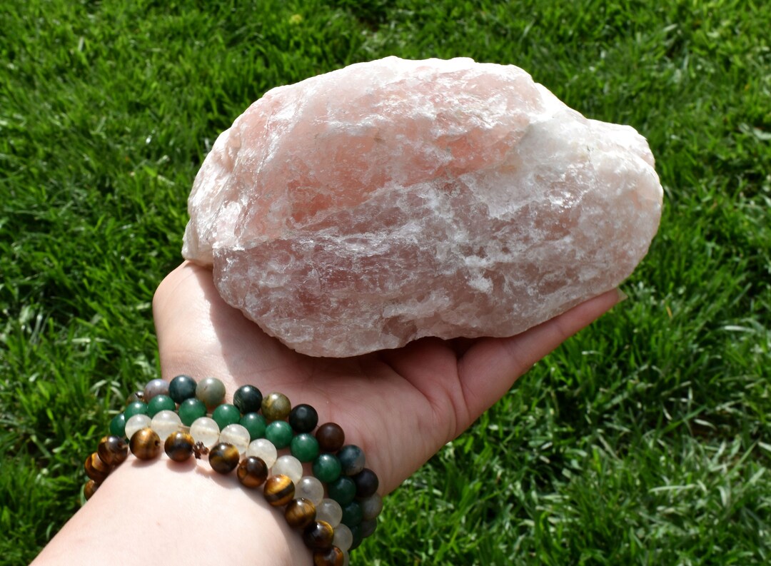 Rose Quartz Extra Large Rose Quartz Rose Quartz Chunk Rose - Etsy