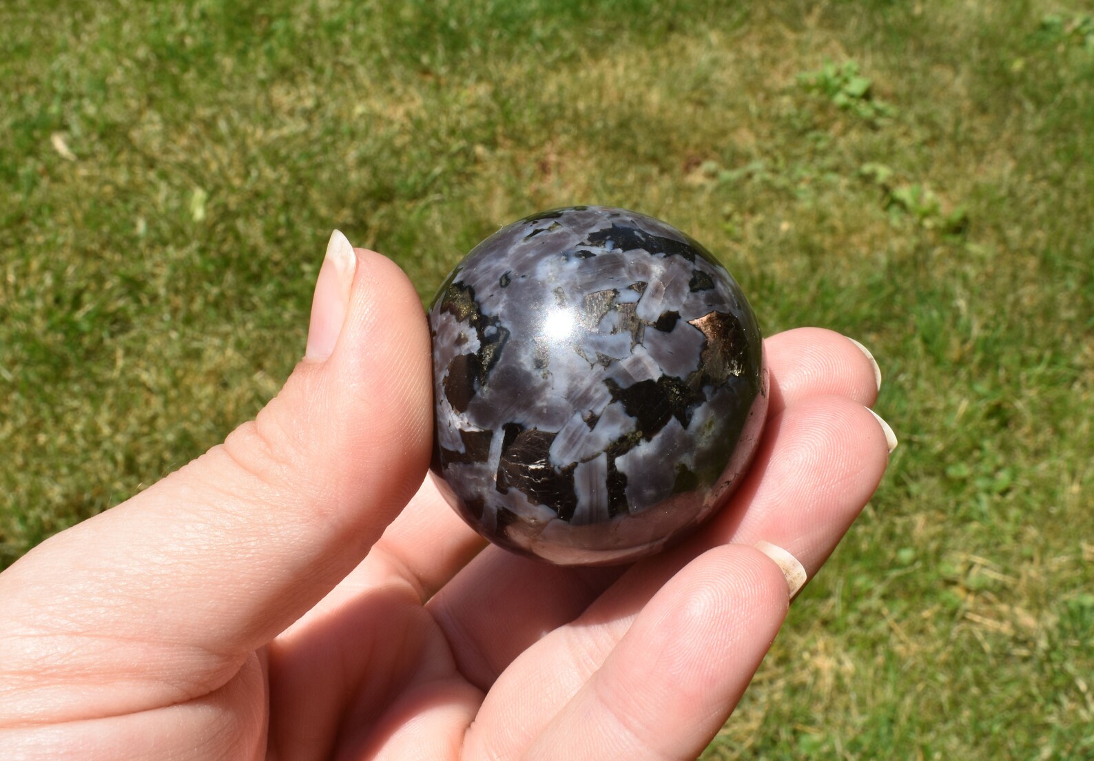 Indigo Gabbro Sphere Indigo Gabbro Orb Mystic Merlinite | Etsy
