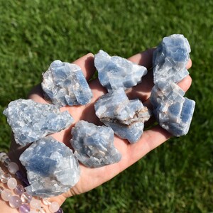 Smooth Blue Calcite, Raw Blue Calcite, Natural Blue Calcite, Mexican ...