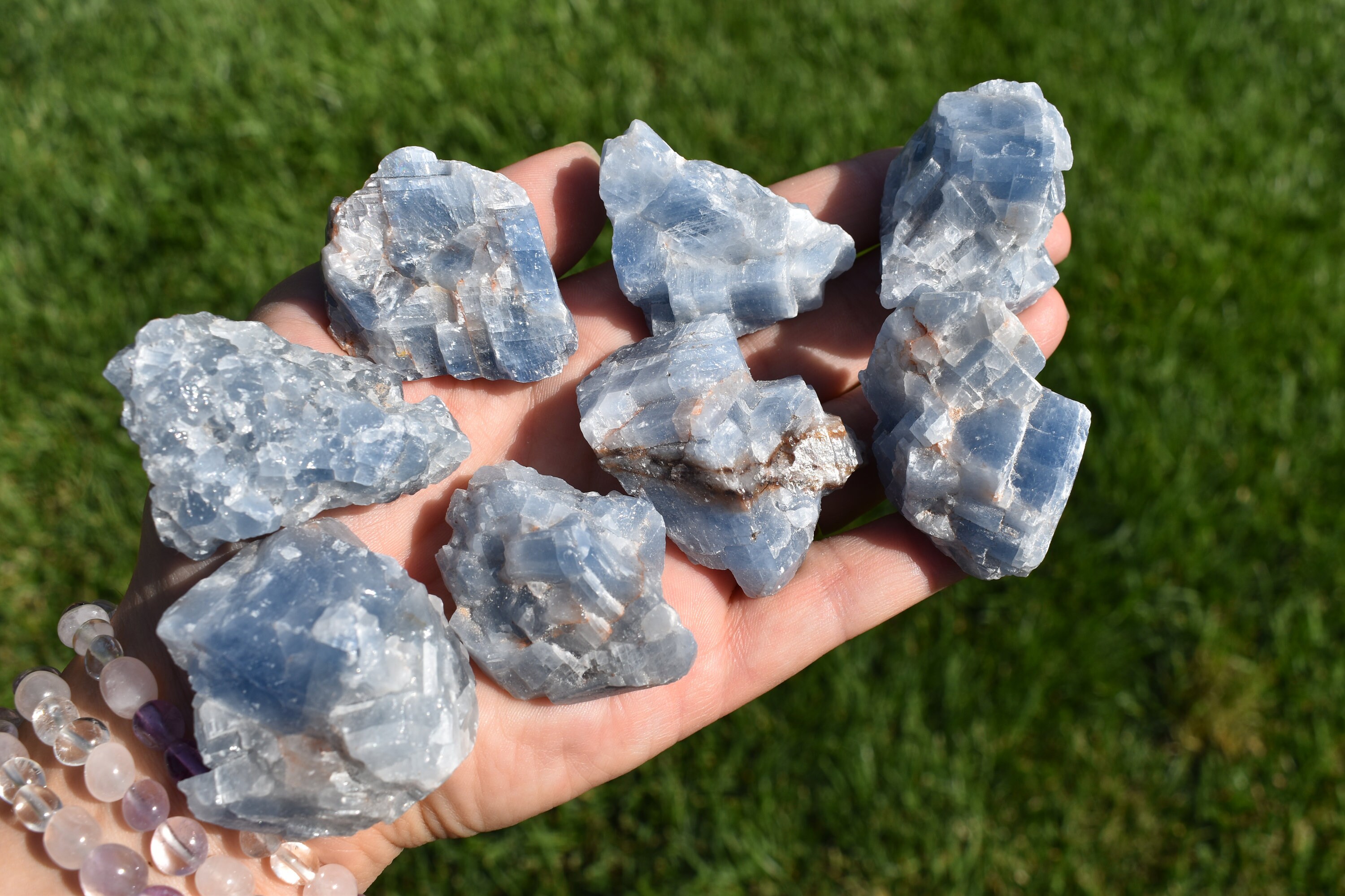 Smooth Blue Calcite Raw Blue Calcite Natural Blue Calcite - Etsy UK