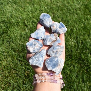 Smooth Blue Calcite, Raw Blue Calcite, Natural Blue Calcite, Mexican ...