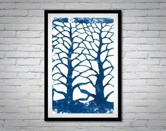 Abstract lino cut | Etsy