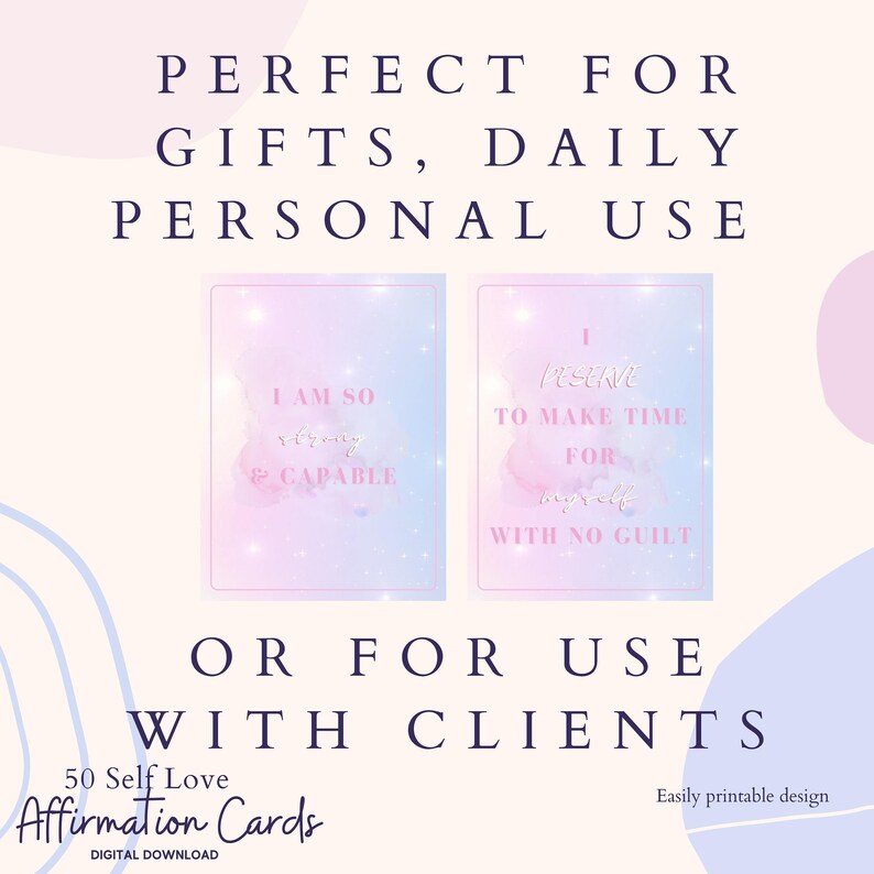 50 Self Love & Empowerment Positive Printable Affirmation Cards ...