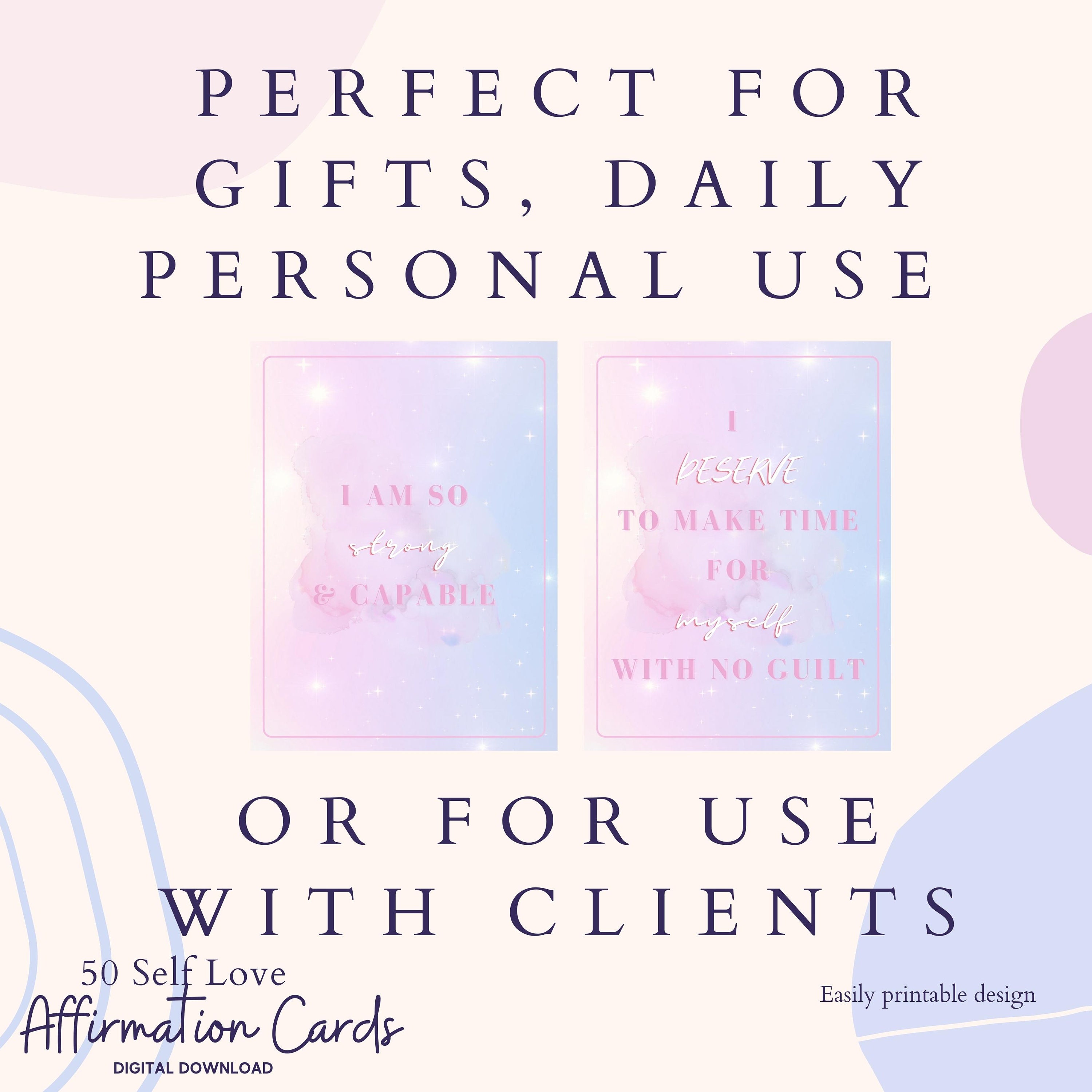 50 Self Love & Empowerment Positive Printable Affirmation Cards ...