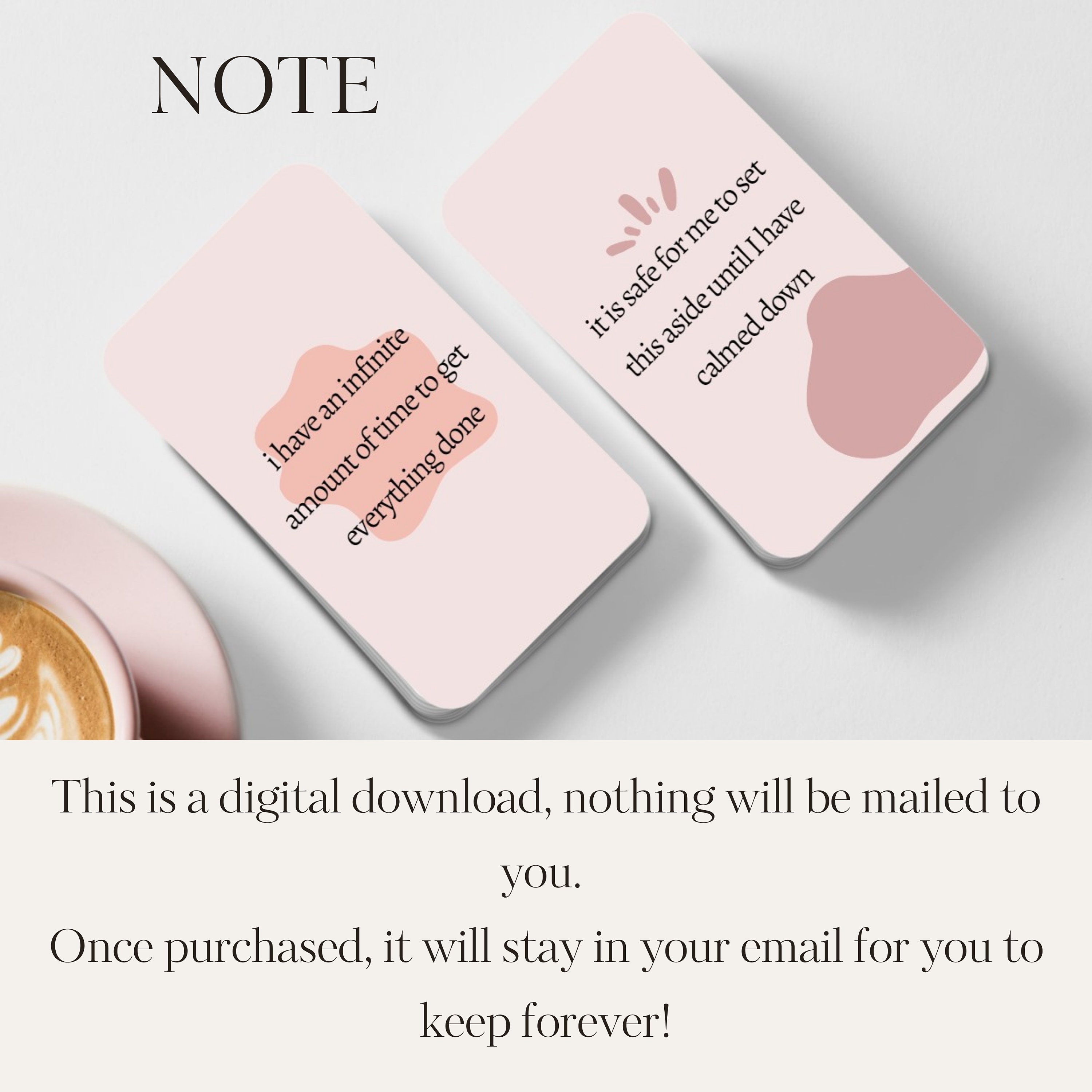 25 Anxiety Affirmation Cards Printable Mental Health Affirmations Boho ...