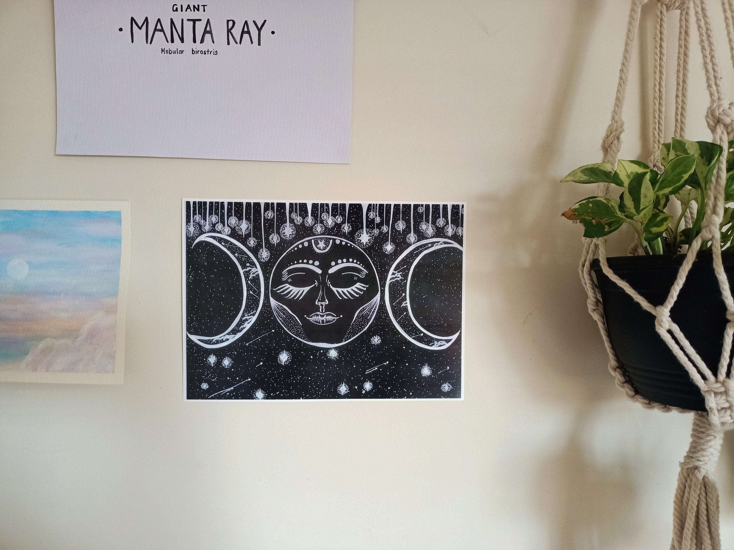 Celestial Spirit Moon Poster - Etsy