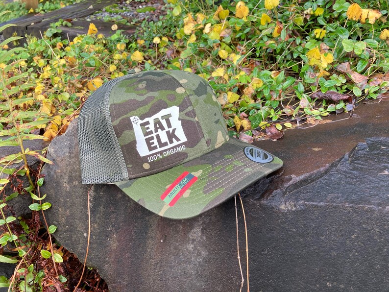 Elk Hunting Hat-camo Snapback Hat With Shape of Oregon - Etsy
