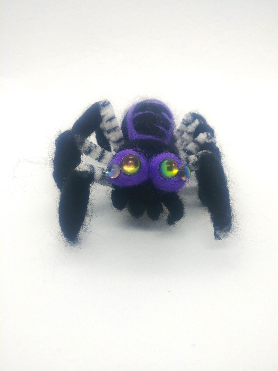 Black Purple Felted Needle Spider - Etsy
