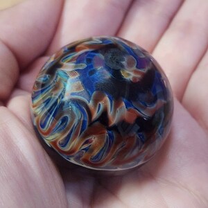Vortex Mushroom Marble, 1 5/8 Inch, Glass Marble, Handmade Marble ...