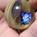 Glass Flower, Implosion Marble With Butterscotch Background, Glass Marble, Art Glass, Handmade ...