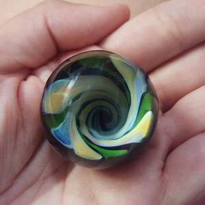 Vortex Mushroom Marble, 1 5/8 Inch, Glass Marble, Handmade Marble ...