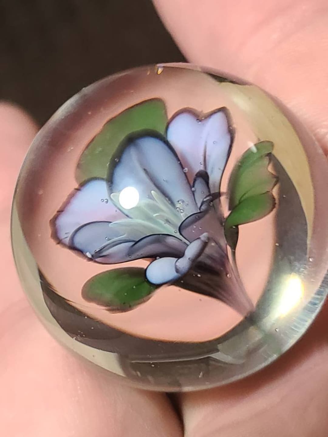 Glass Flower Marble, Handmade Marble, Art Glass, Glass Marble With ...