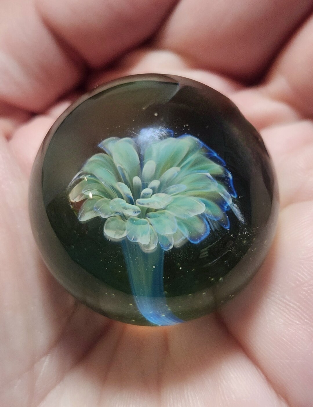 Marble, Glass Marble, Hand Blown Glass, Flower Marble, 41 Mm, Handmade ...