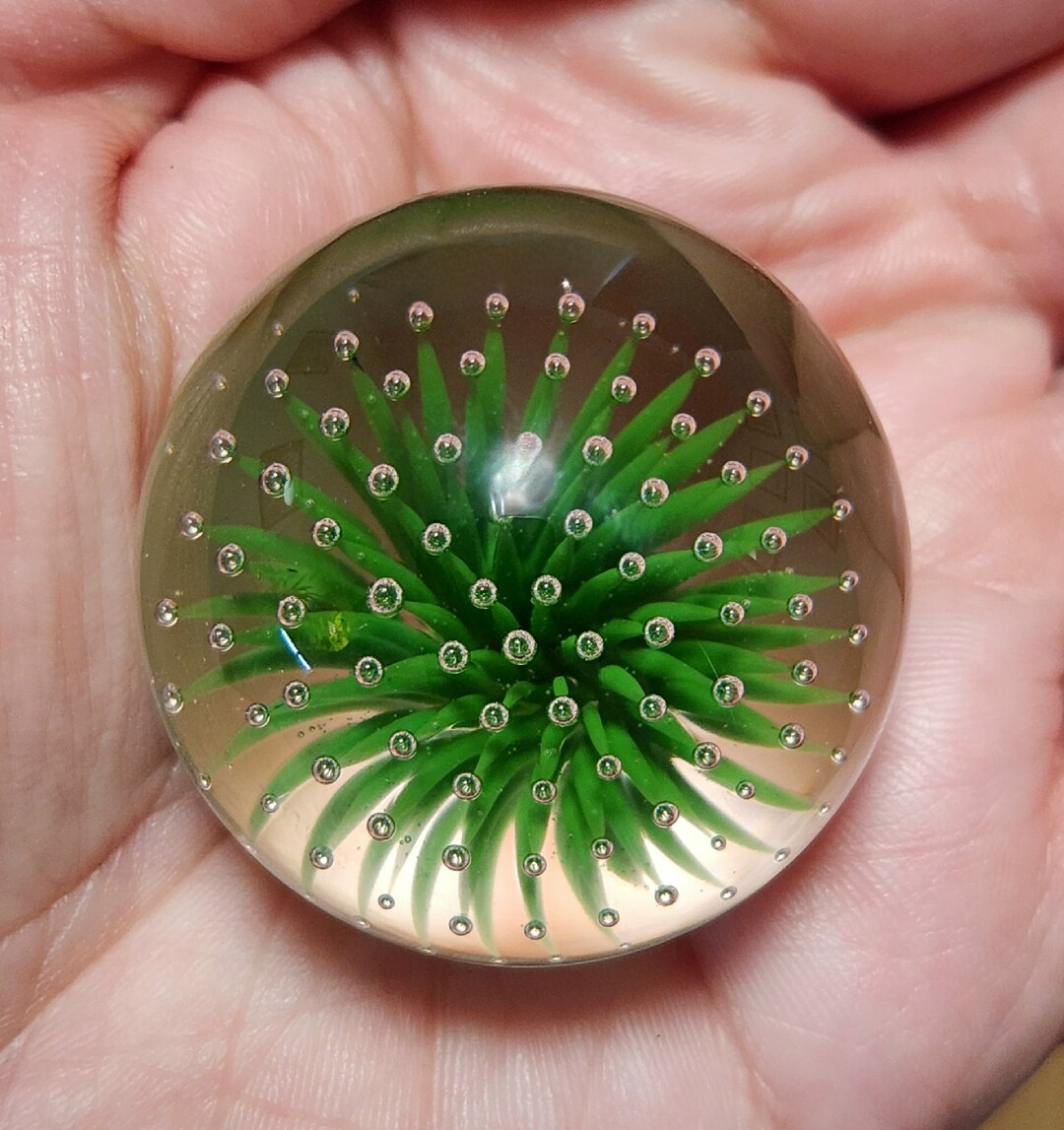 Blown Glass, Air Implosion Marble, Handmade Marble, Art Glass, Anemone ...