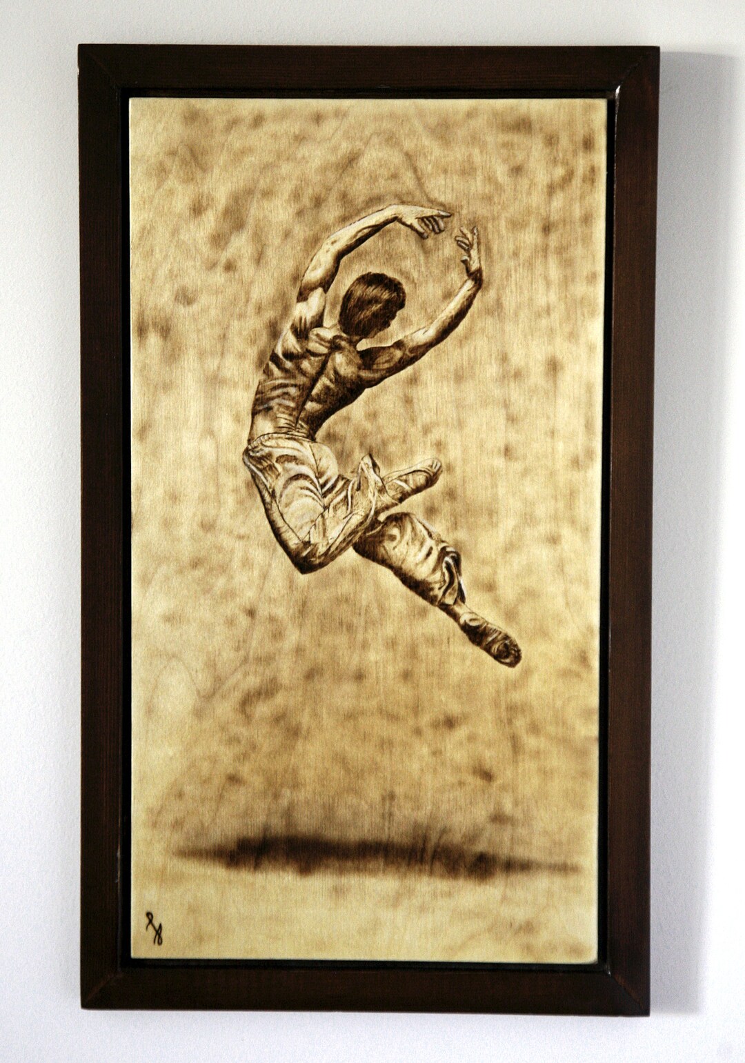 Unique Wood Burning Pyrography Art of Ballet Dancer Wall Hanging in ...