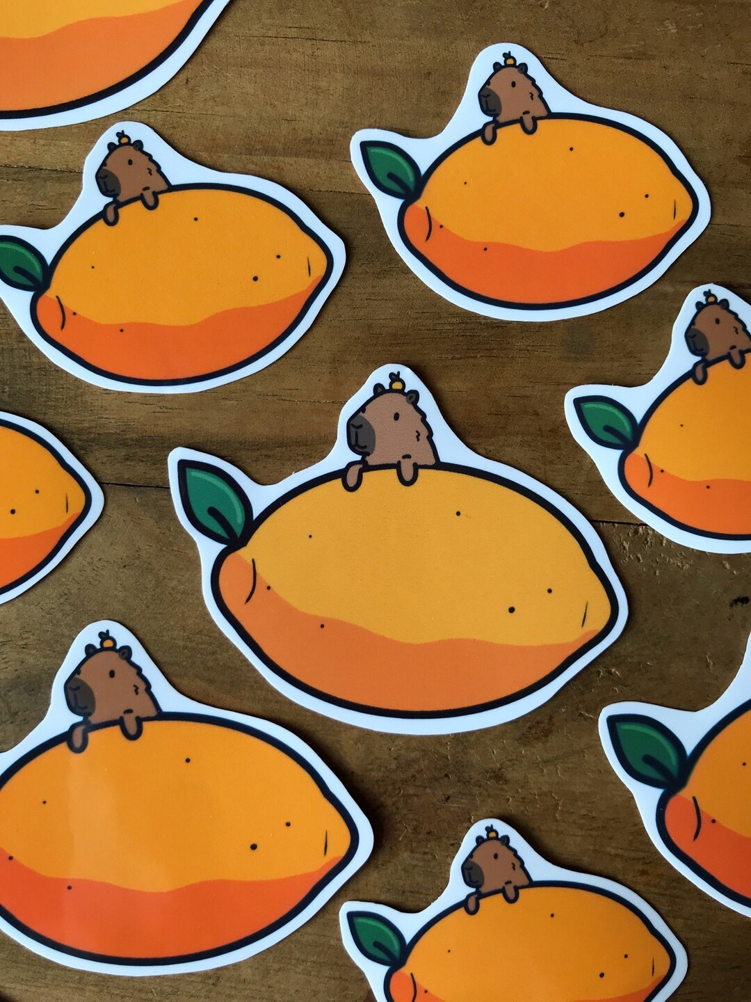 Capybara Lemon and Orange Venyl Sticker - Etsy