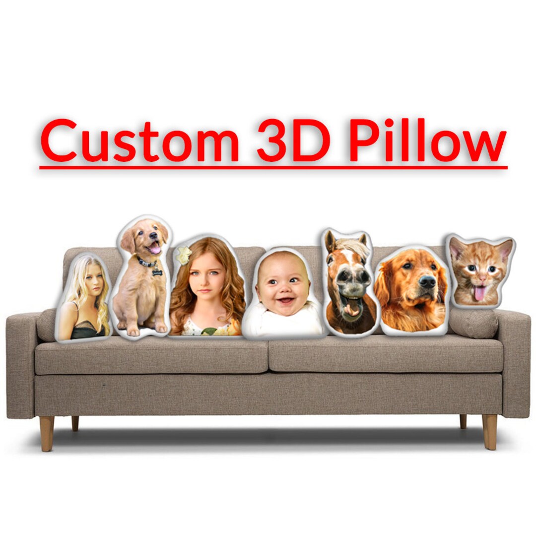 Custom Head Face 3D Pillow | Personalized Body Shaped Pillow With Photo ...