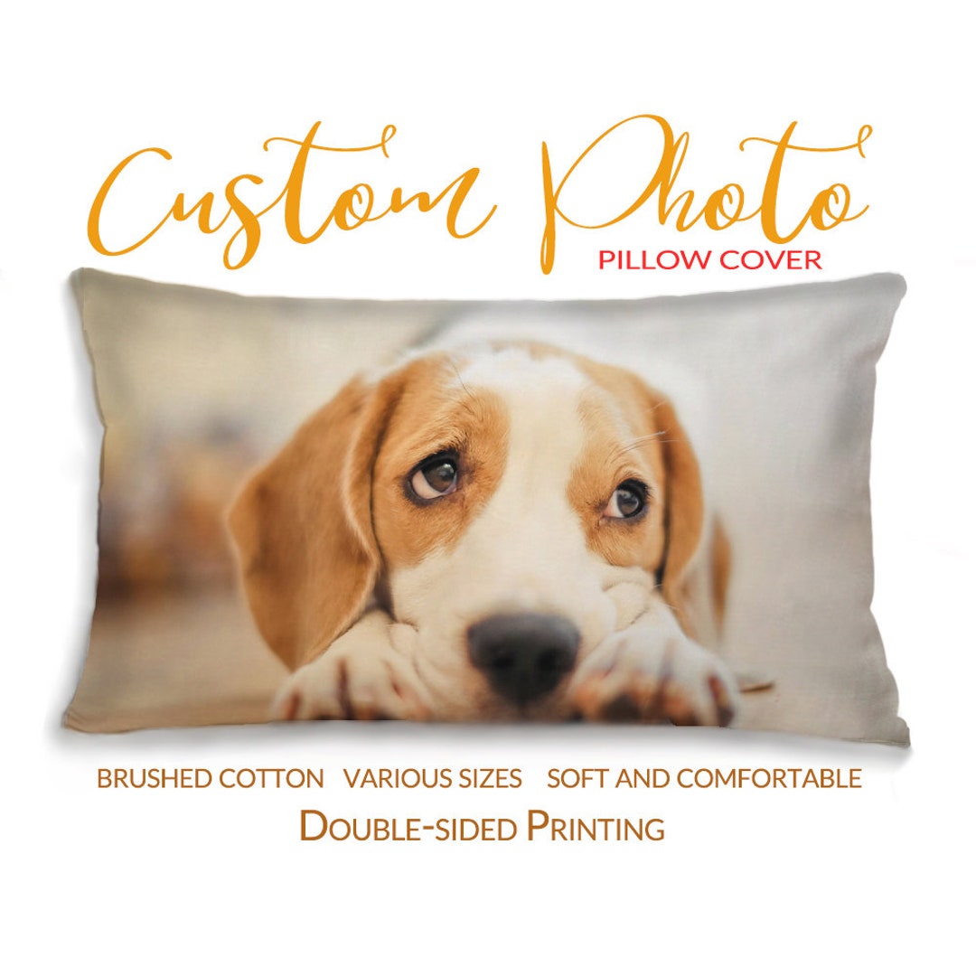 Custom Oblong Bed Pillow | Personalized Photo Text Pillow Sham |decor ...