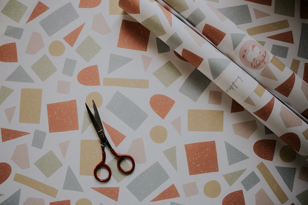 Colourful Shapes - Folded Wrapping Paper, Gift Wrap, Kids Wrapping ...