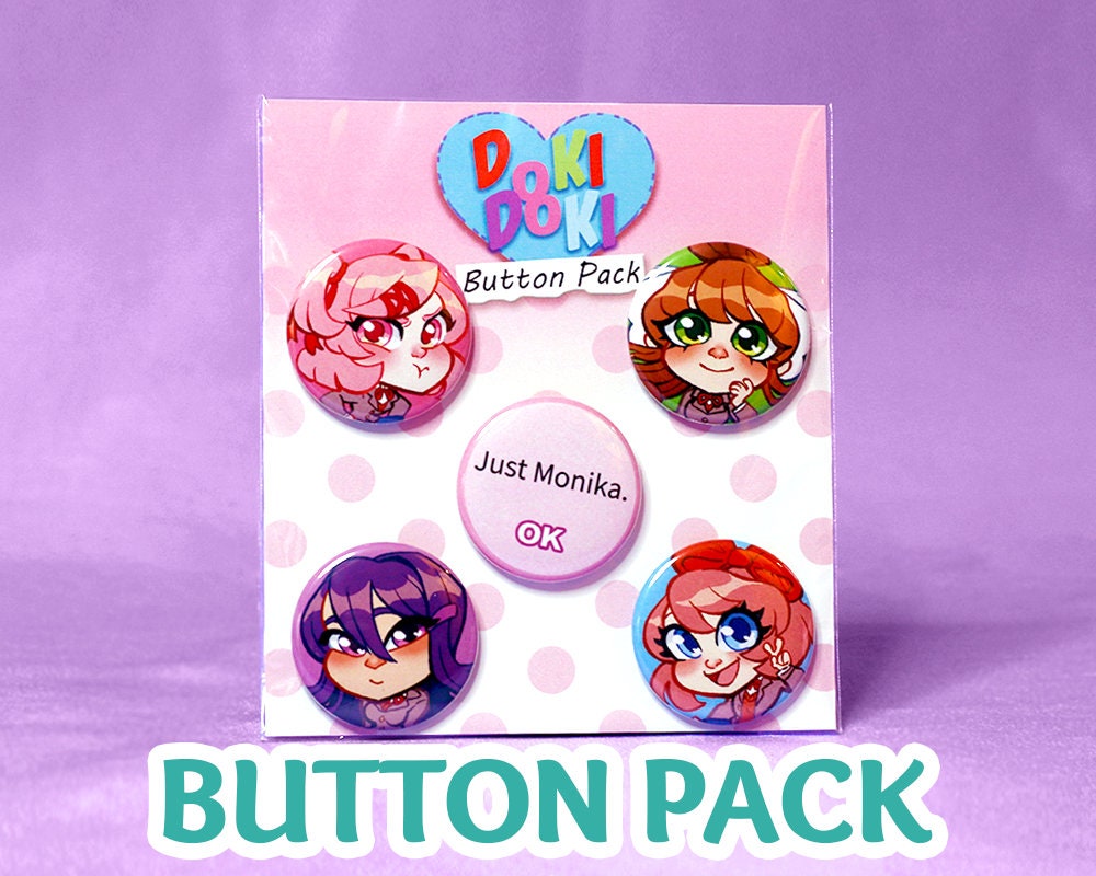Doki Doki Literature Club Button Pack - Etsy UK
