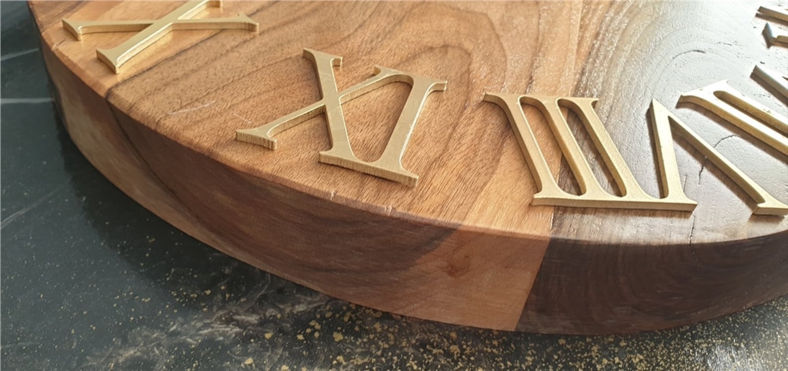 Natural Solid Walnut Wood Wall Clock Wall Decor Wooden Retro | Etsy