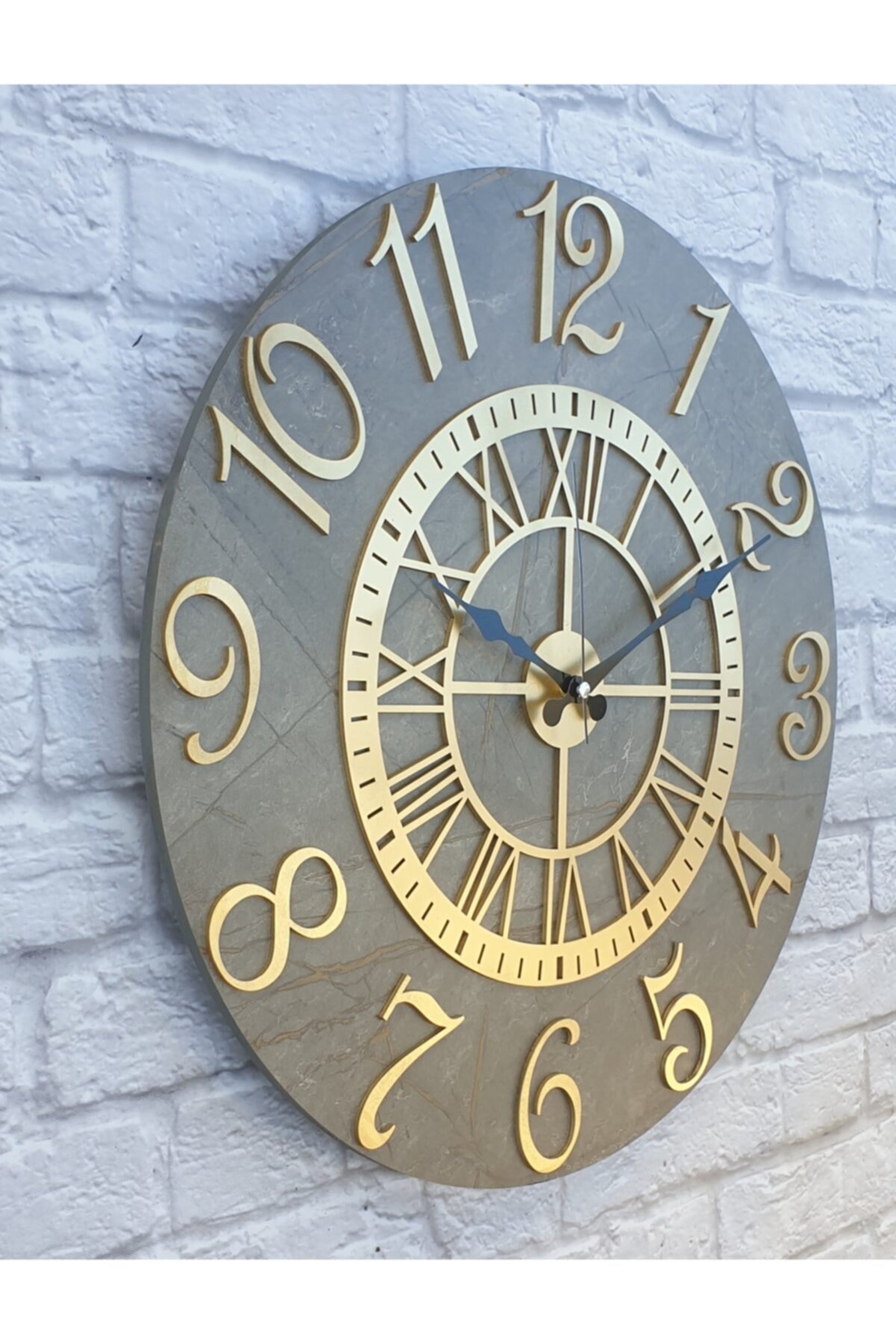 20 '' Quality Marble Patterned Wall Clock. Clocks - Etsy