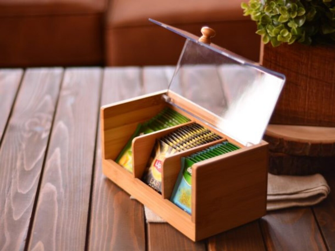 3 Section Hot Tea Container Box Wooden Hot Tea Box Wooden | Etsy