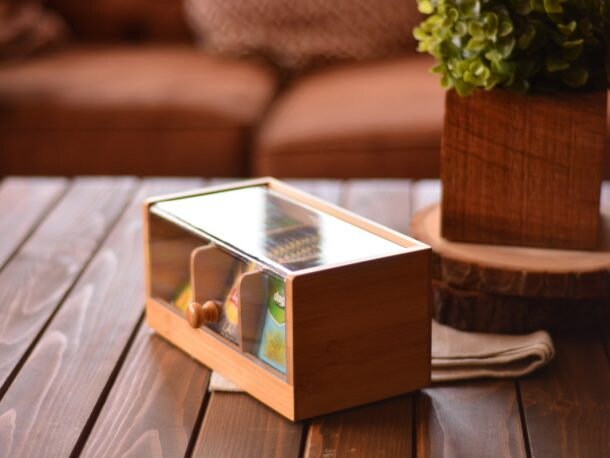 3 Section Hot Tea Container Box, Wooden Hot Tea Box, Wooden Box, Herbal ...