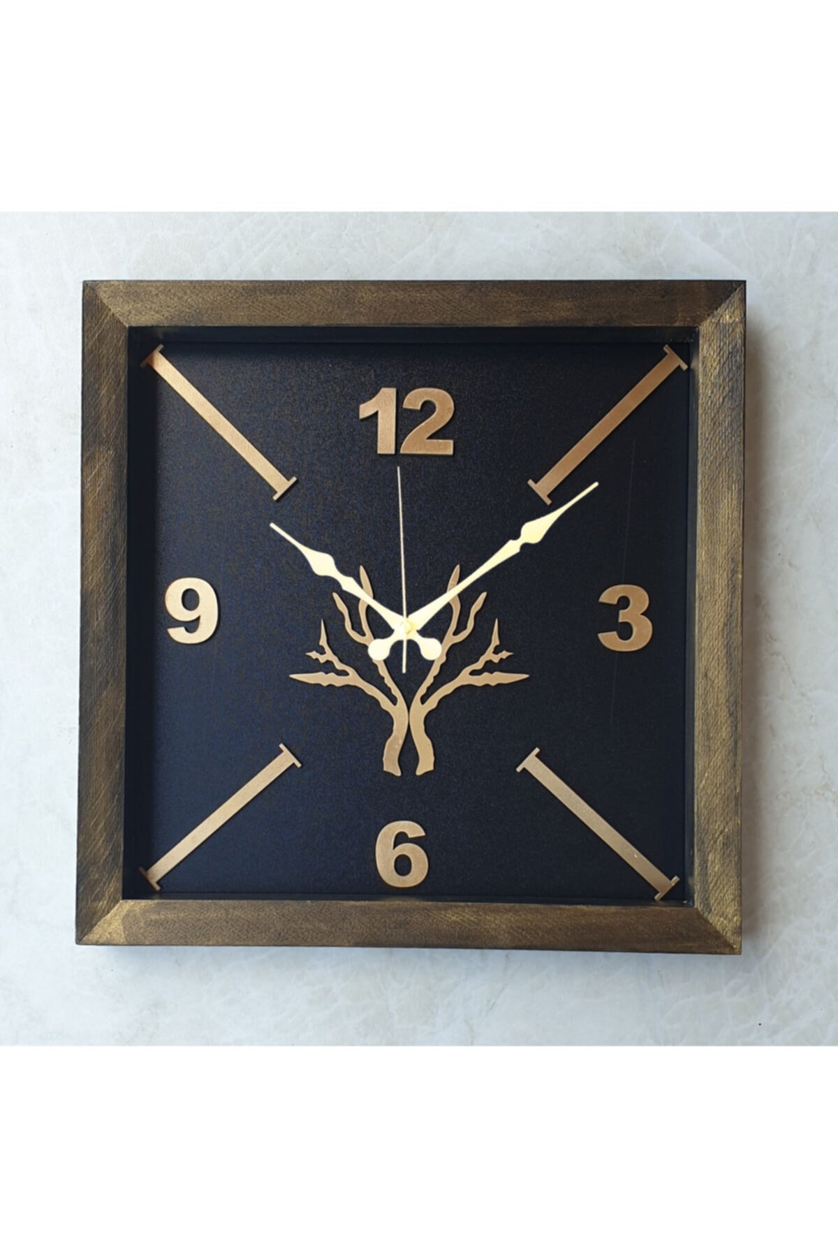Natural Solid Wood Walnut Tree Square Wall Clock. Wall Decor - Etsy