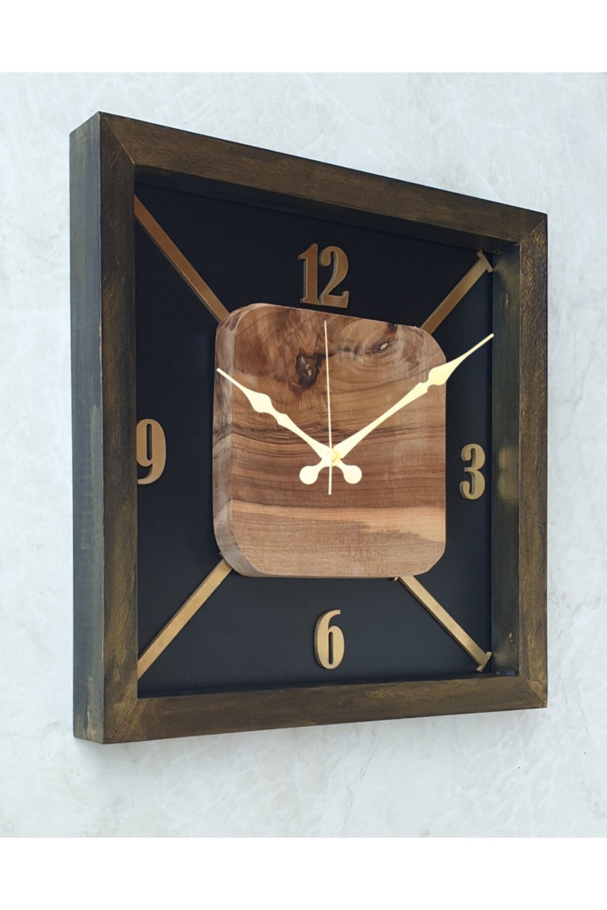 Natural Wood Square Wall Clock. Wall Decor Wall Art Wall - Etsy