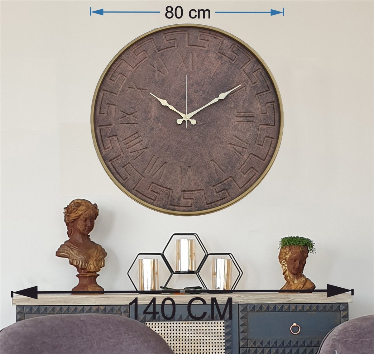 Extra Large Metal Wall Clock, High Quality Metal Wall Decors, Large ...