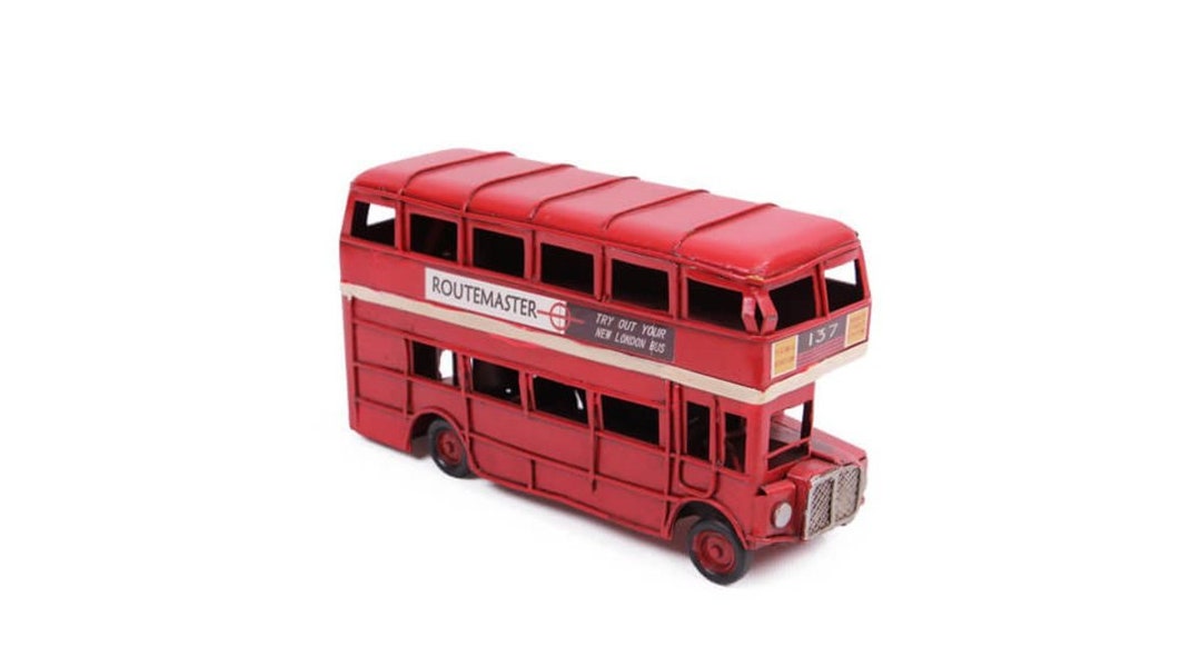 Decorative Metal Car London City Bus, Model Car, Classic Bus - Etsy