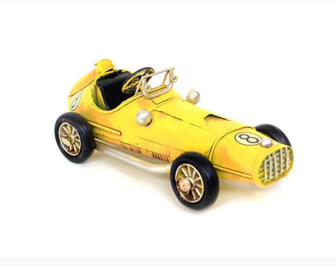 Decorative Metal Classic Racing Car Model. Dollhouse Miniatures, for ...