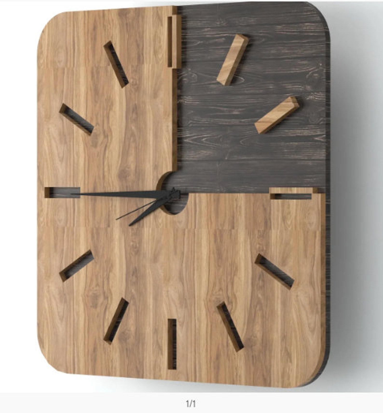 Natural Antique Walnut Decorative Wall Clock, Wall Decor, Wooden Retro ...