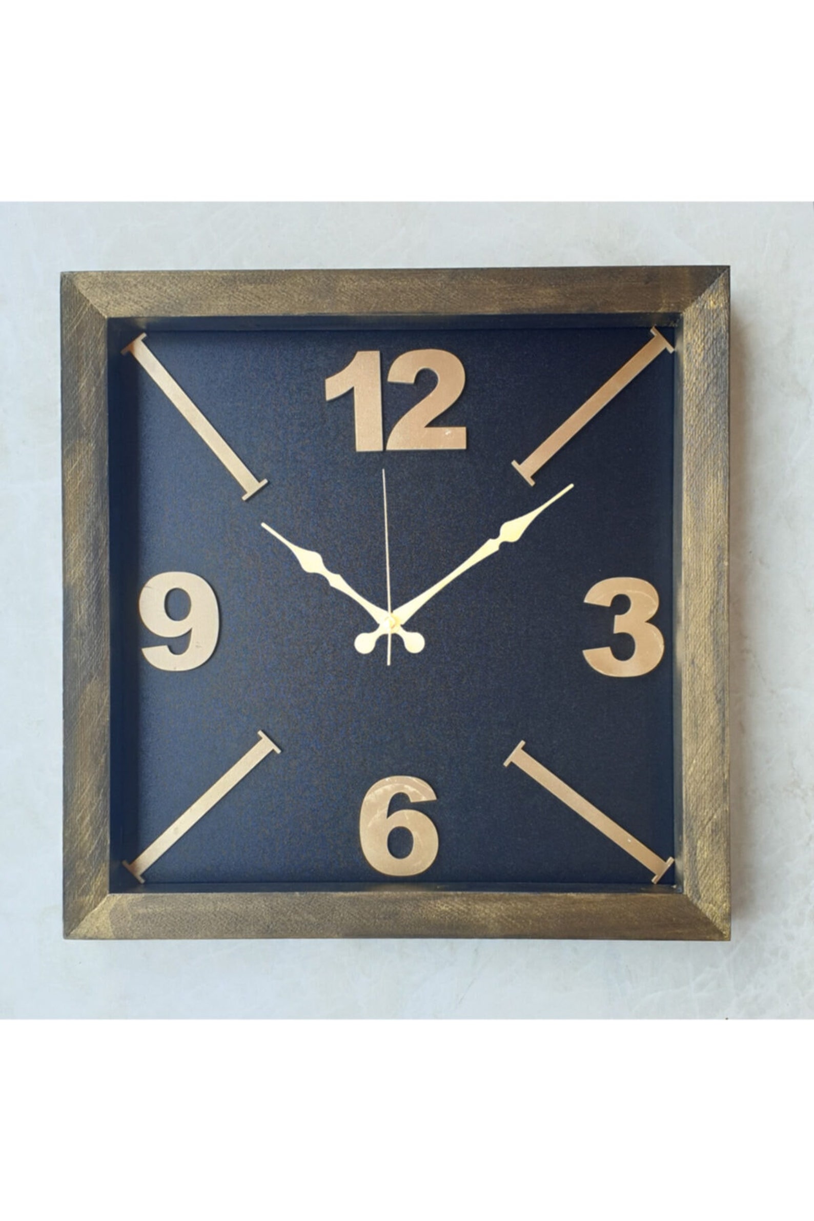 Natural Solid Wood Walnut Tree Square Wall Clock. Wall Decor - Etsy