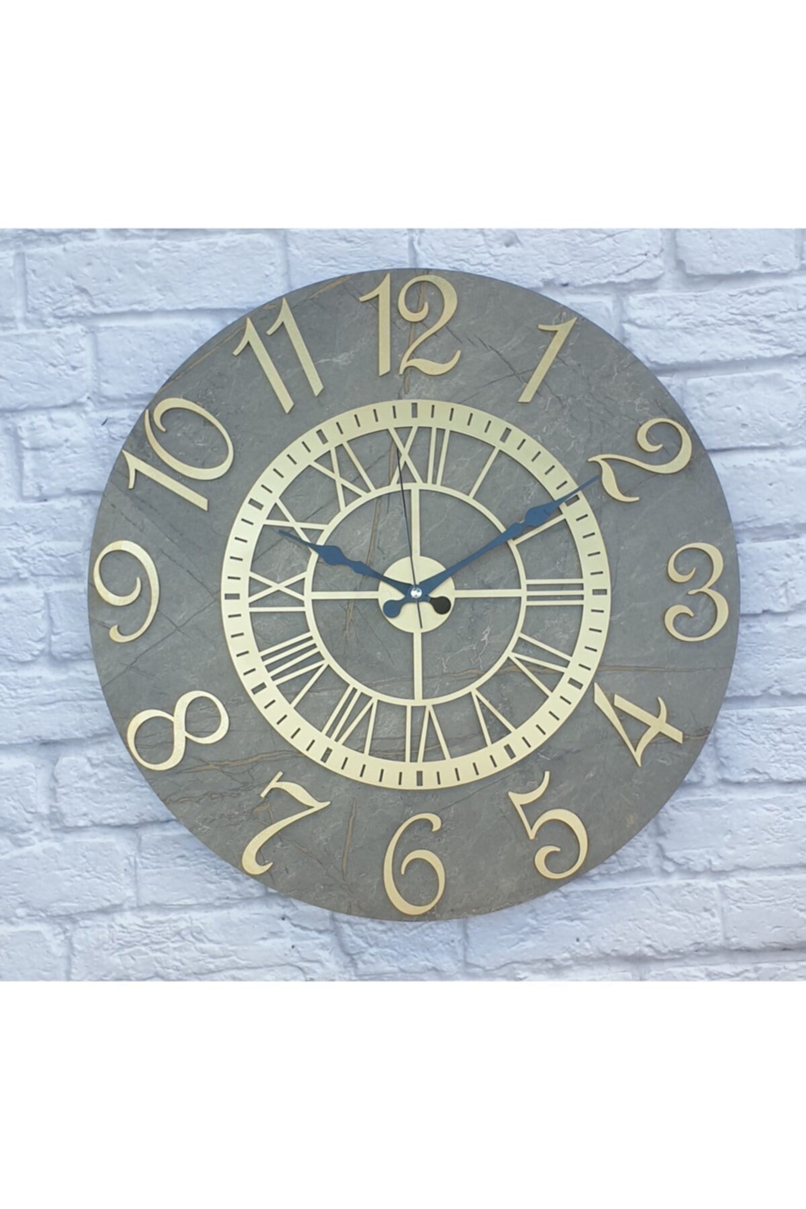 20 '' Quality Marble Patterned Wall Clock. Clocks - Etsy