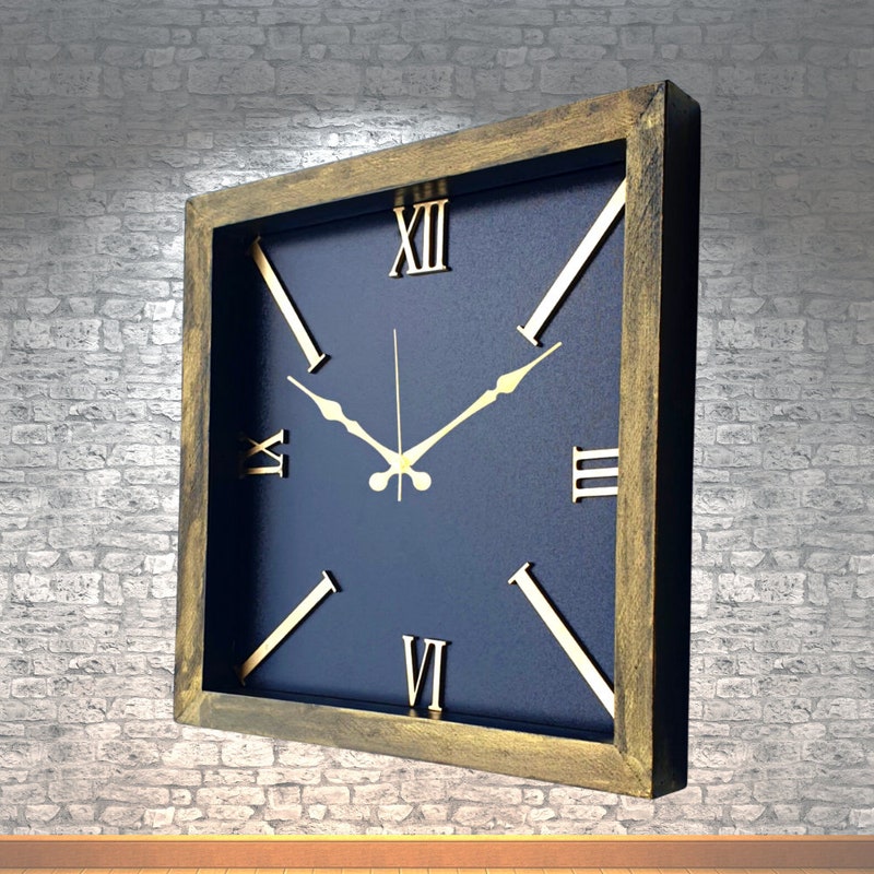 Square Wall Clock - Etsy