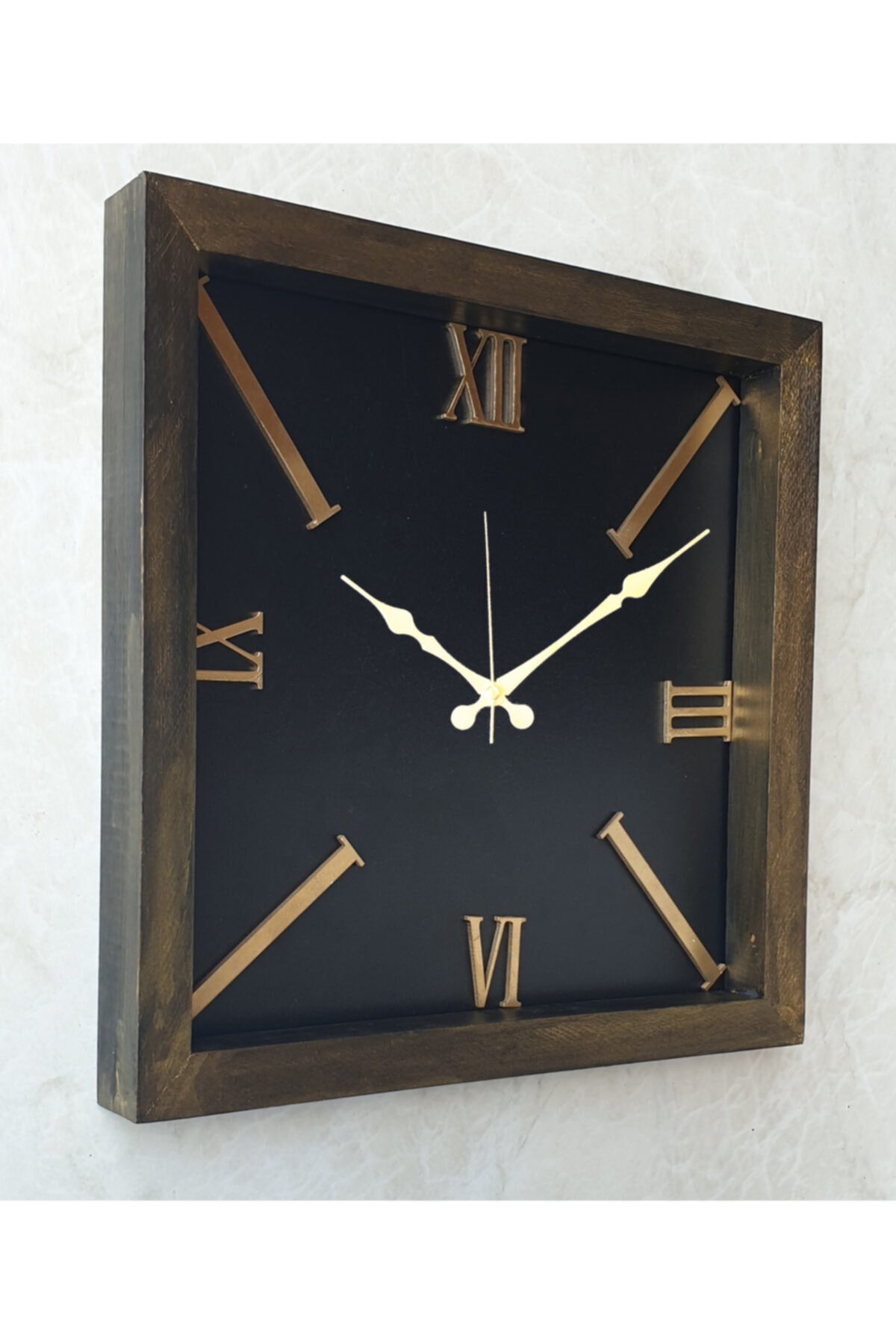 Natural Solid Wood Walnut Tree Square Wall Clock. Wall Decor - Etsy