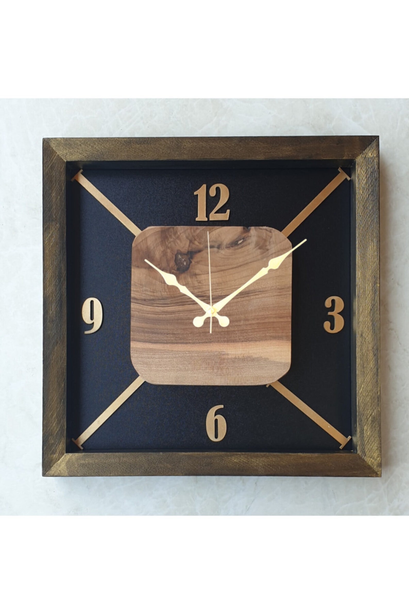 Natural Wood Square Wall Clock. Wall Decor Wall Art Wall - Etsy
