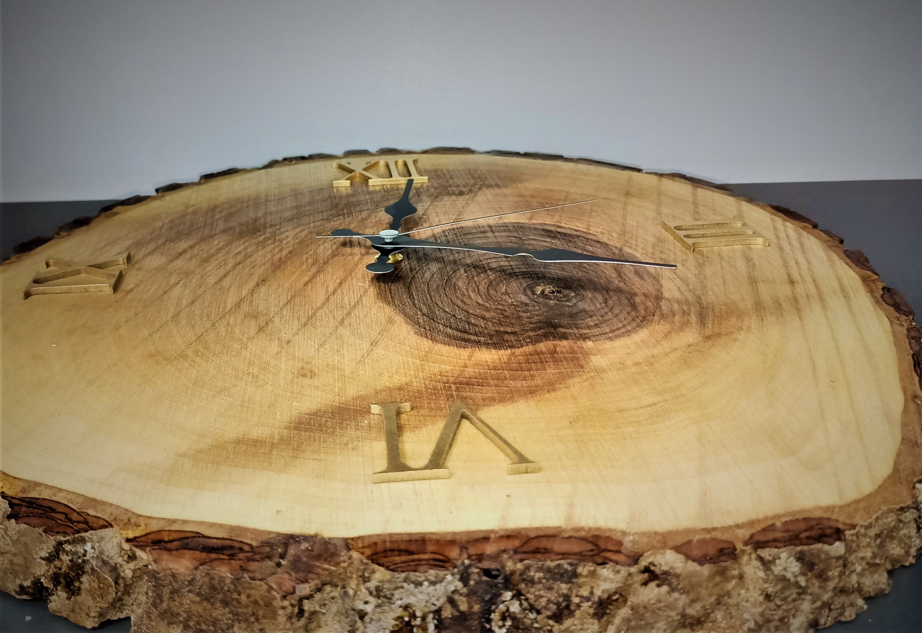 Natural Solid Wood Wall Clock Wall Decor Wooden Retro Clock - Etsy Canada