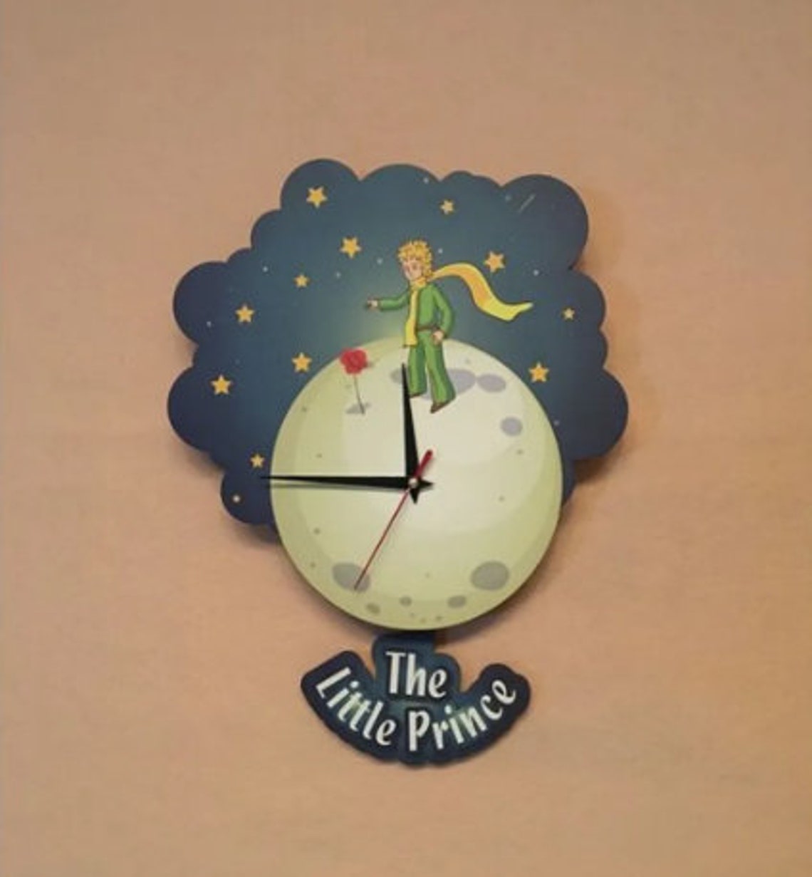 The Little Prince Decorative Pendulum Wall Clock , Kids Room Wall ...