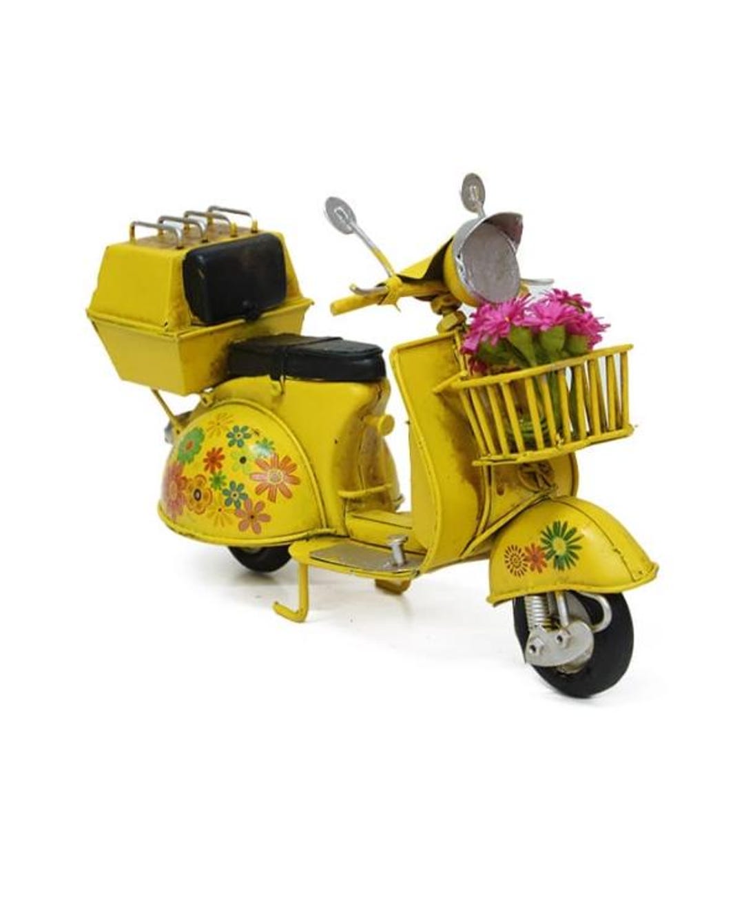 Decorative Metal Scooter With Basket, Vespa Miniature, Italian Bike ...