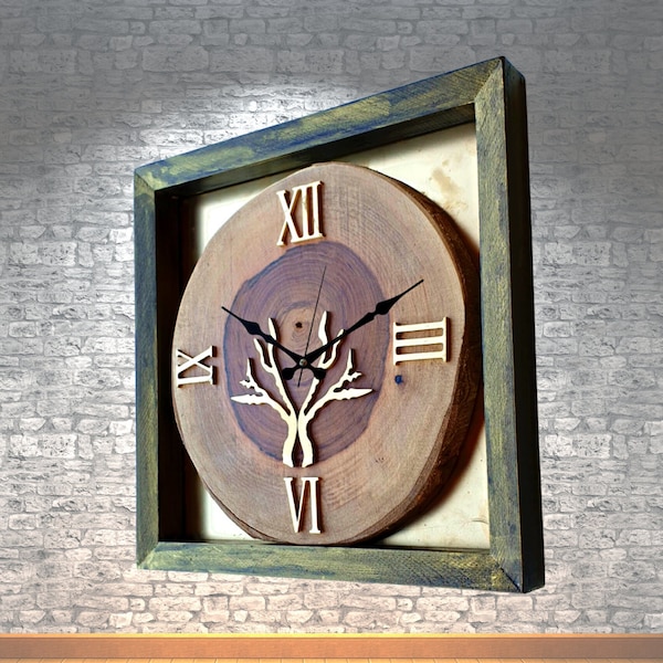 Square Wall Clock - Etsy