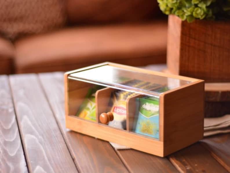 3 Section Hot Tea Container Box Wooden Hot Tea Box Wooden | Etsy
