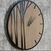 Rustic Natural Wood Wall Clock, Light Oak, Wooden Wall Decor, Wooden ...