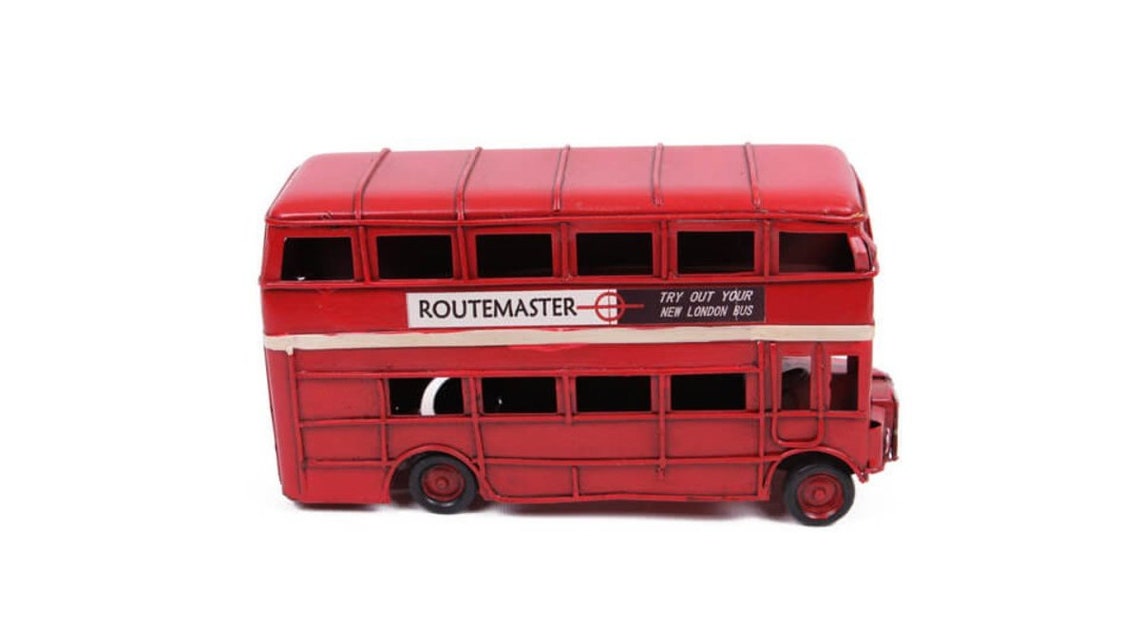 Decorative Metal Car London City Bus Model Car Classic Bus - Etsy