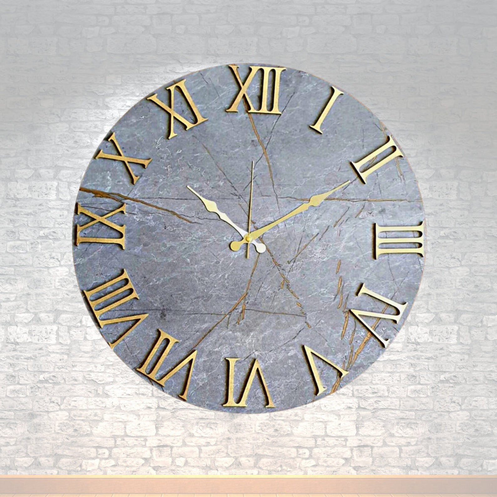 20 '' Quality Marble Pattern Wall Clock. Wall Clock - Etsy