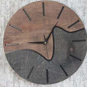 Natural Antique Walnut Decorative Wall Clock, Wood Wall Decor, Wooden ...