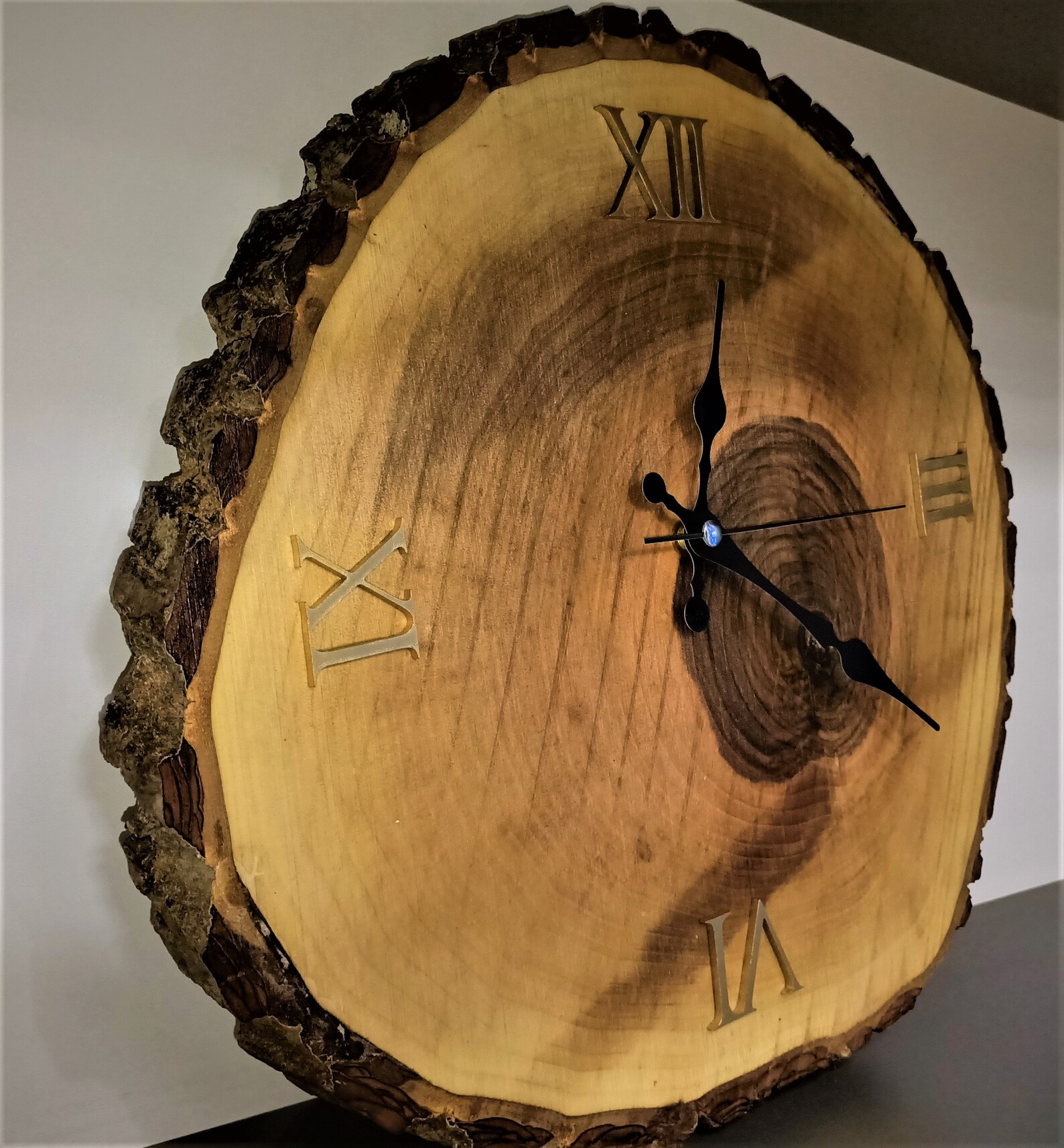 Natural Solid Wood Wall Clock Wall Decor Wooden Retro Clock - Etsy Canada